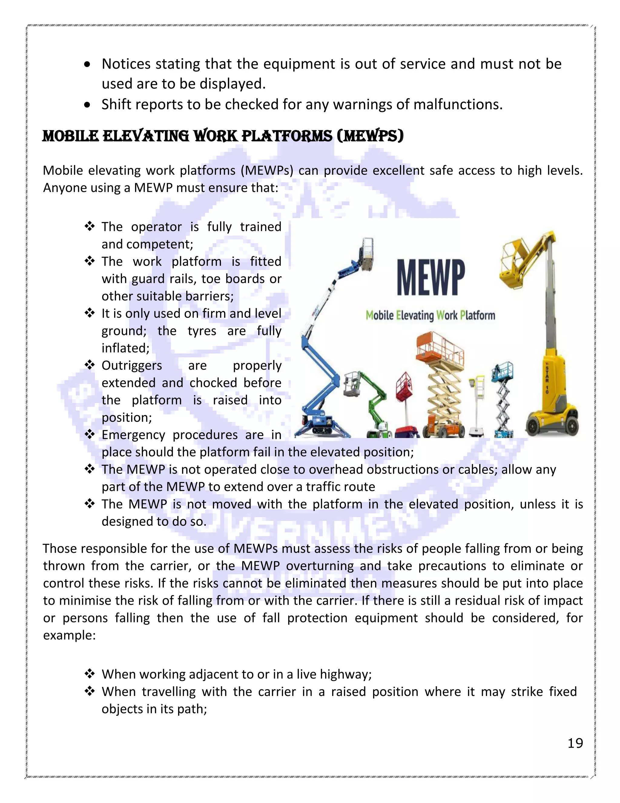 HEIGHT WORK SAFETY REPORT | PDF