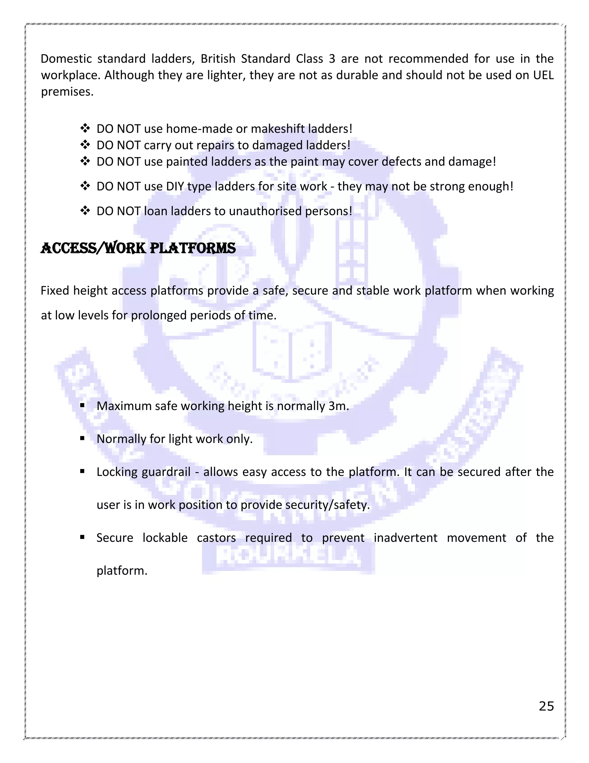 HEIGHT WORK SAFETY REPORT | PDF