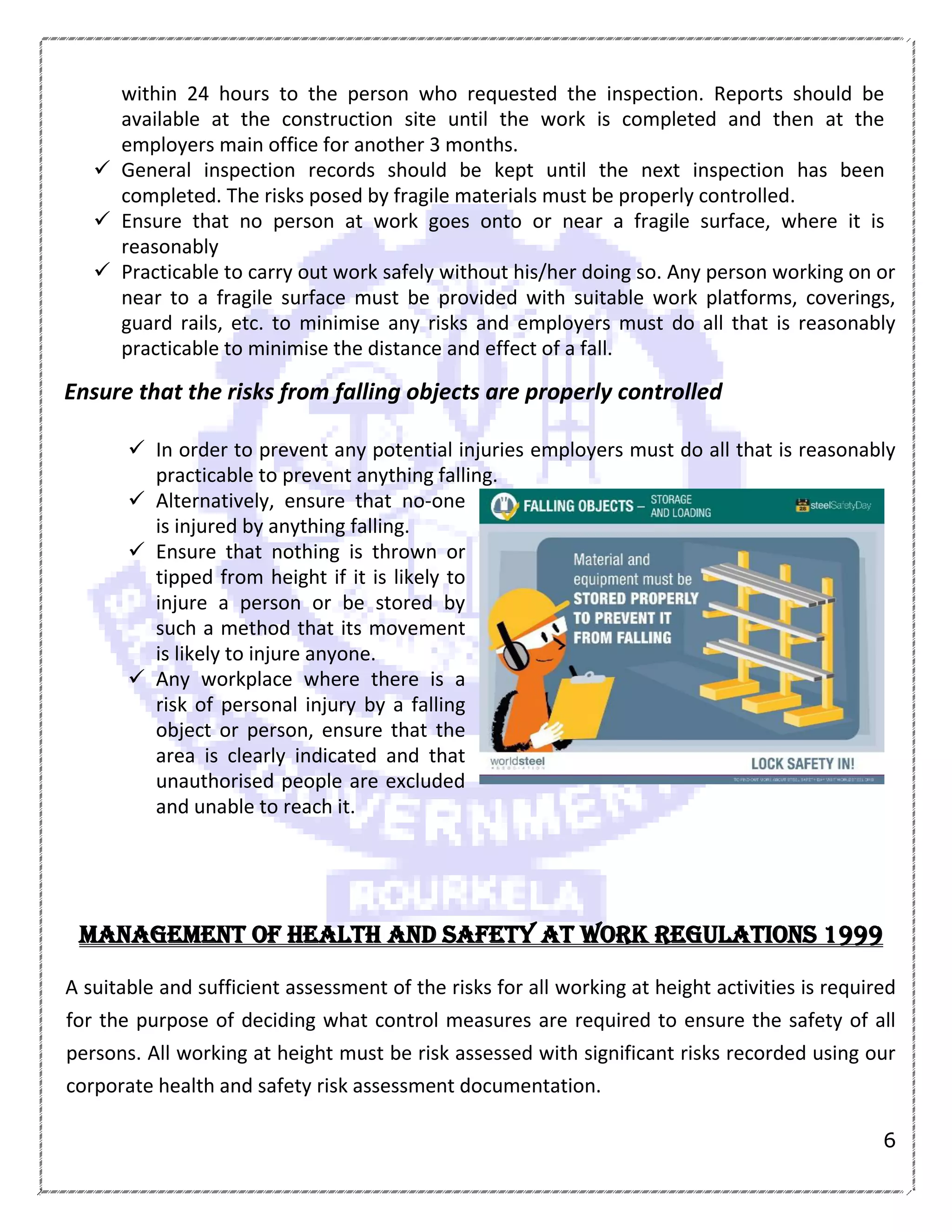 HEIGHT WORK SAFETY REPORT | PDF
