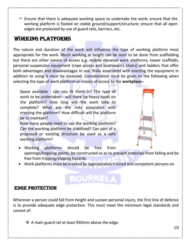 HEIGHT WORK SAFETY REPORT | PDF | Injuries | Diseases and Conditions