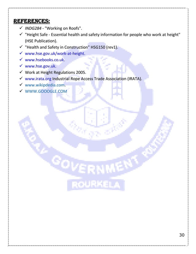 HEIGHT WORK SAFETY REPORT | PDF | Injuries | Diseases and Conditions