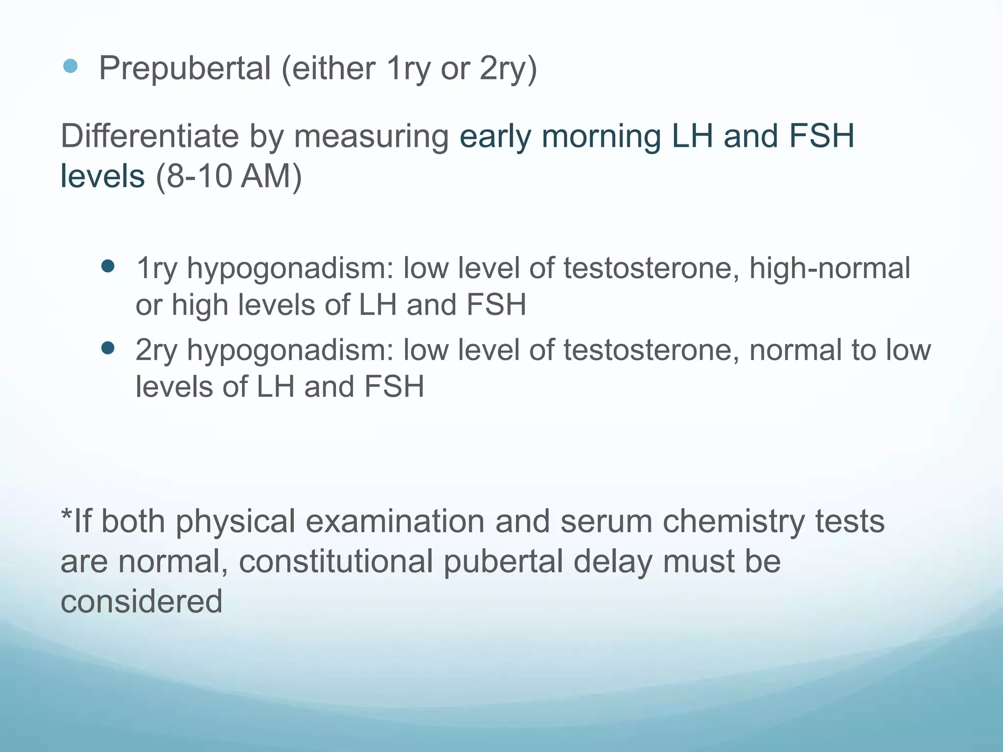 Male Hypogonadism | PPTX