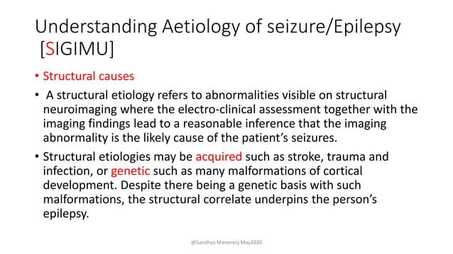 Ilae 2017 Revised classification of epilepsy | PPTX