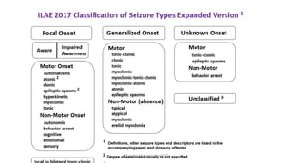 Ilae 2017 Revised classification of epilepsy | PPTX