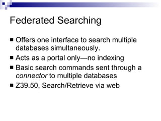 Federated Search Falls Short | PPT