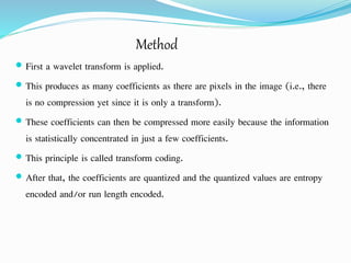 wavelet compression | PPTX