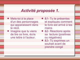 Activité après la lecture | ODP
