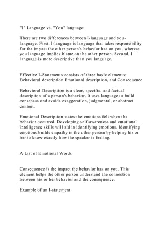 I Language vs. You languageThere are two differences between | PDF