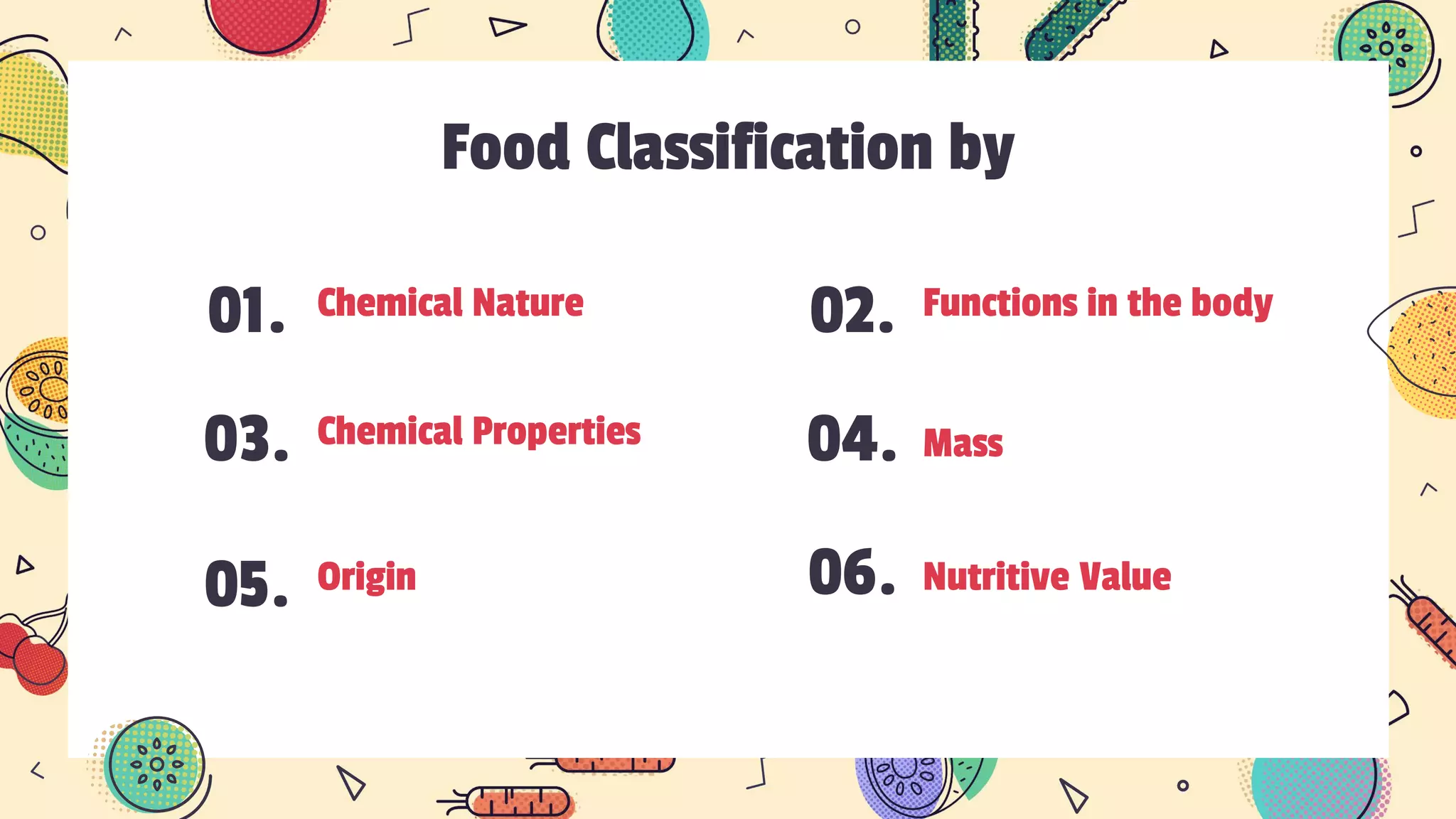 Classification of Food | PDF