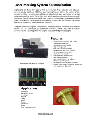 Laser Marking, Laser Cleaning, Laser Cutting Machine - ILASER | PDF