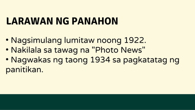 PANAHON NG ILAW AT PANITIK (1922-1934) | PDF