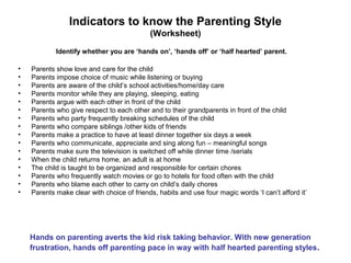 Hands on Parenting Workshop | PPT
