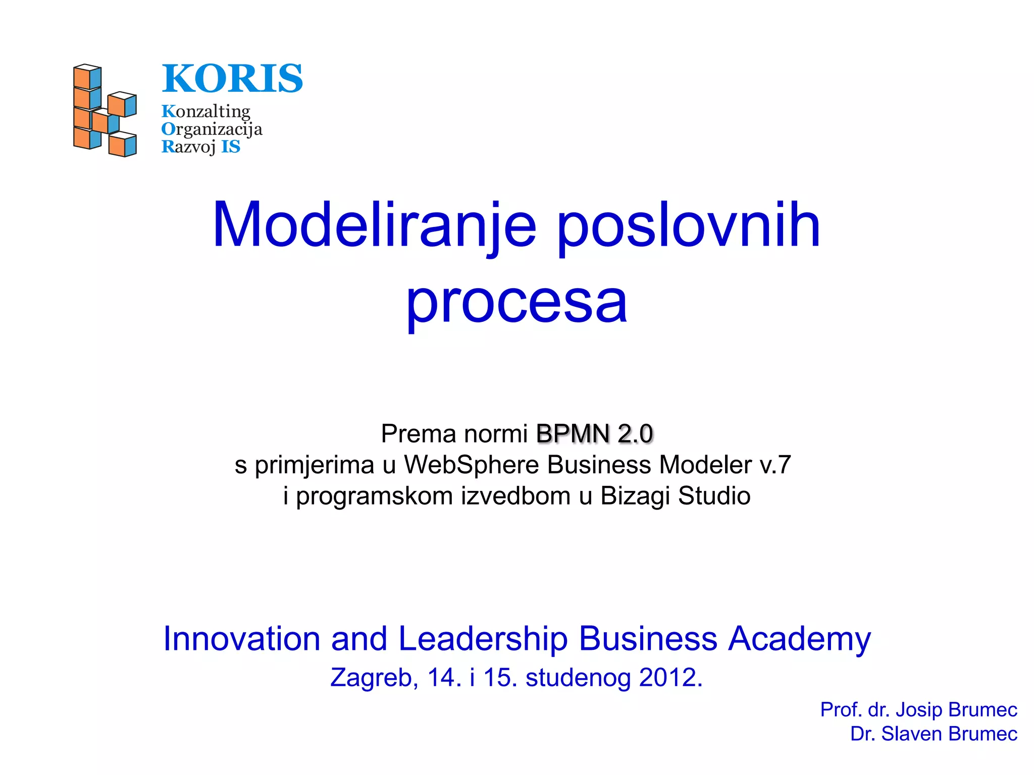 ILBA: modeliranje poslovnih procesa | PPT