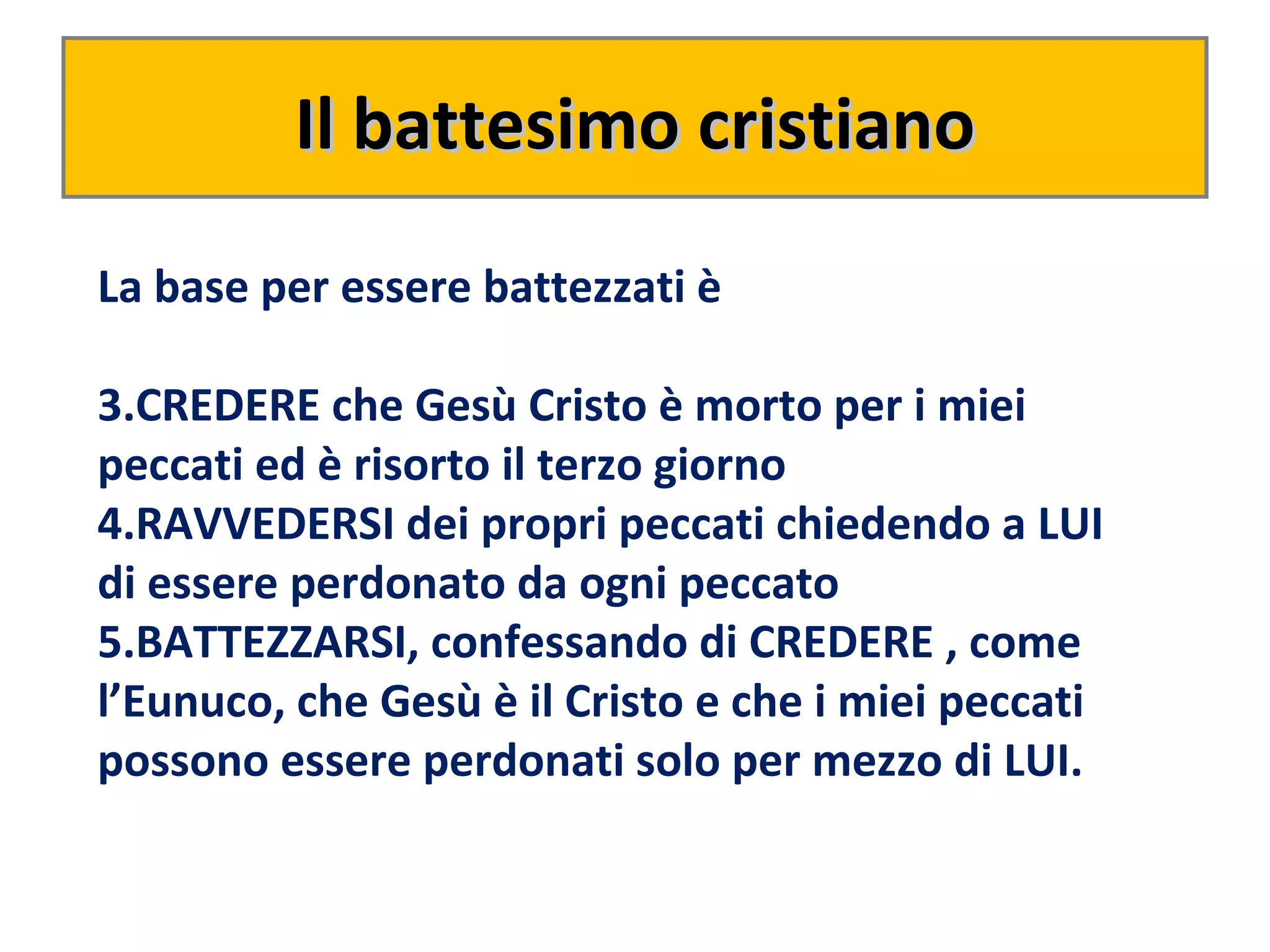 Il battesimo cristiano | PPT