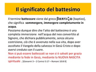 Il battesimo cristiano | PPT