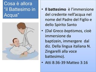 Il battesimo in acqua | PPS