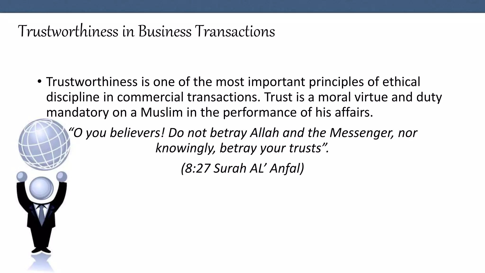 Business ethics in Islam | PPTX