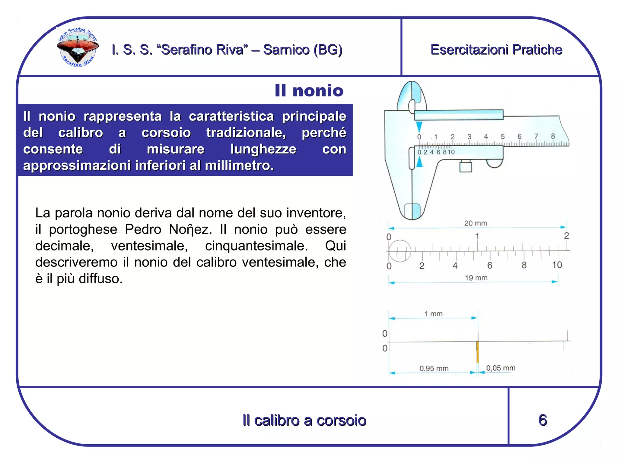 Il calibro a corsoio | PPT