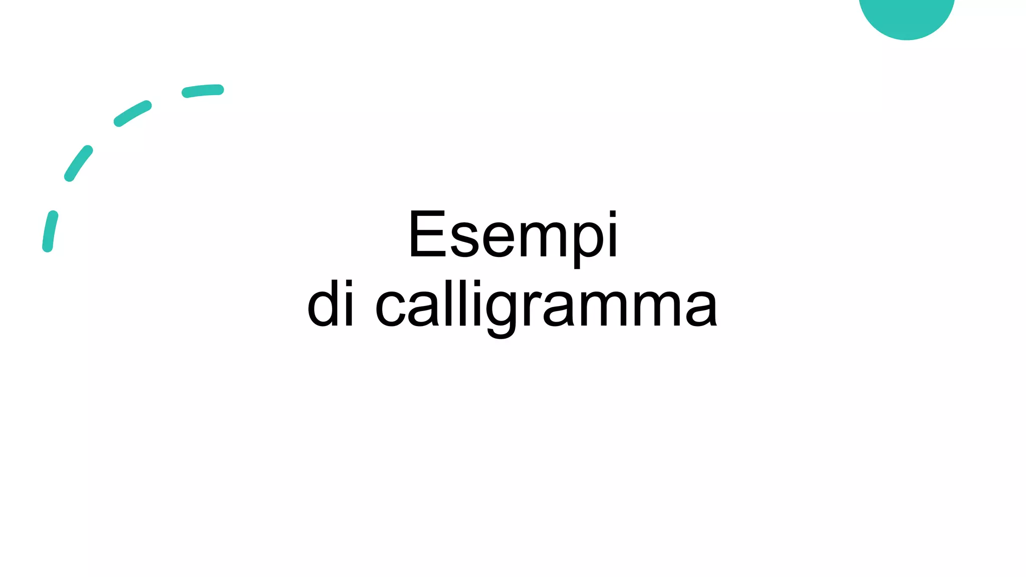 Il calligramma. Spiegazione ed esempi. | PPSX