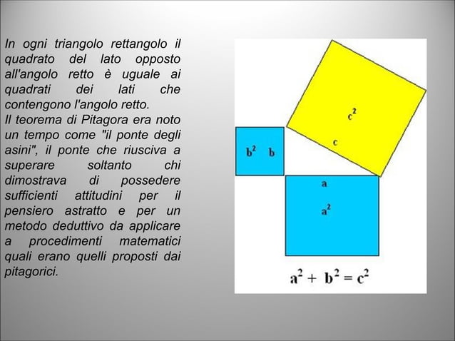 Il caso del teorema di pitagora | PPT