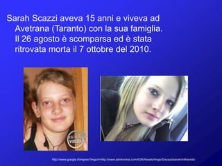 Il caso di sarah scazzi | PPT