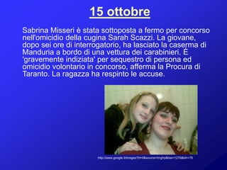 Il caso di sarah scazzi | PPT