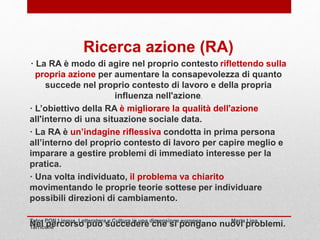 Il ciclo della ricerca azione Prof.ssa Maria Lina Tarricone | PPT