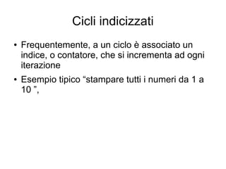 Il ciclo for | PPT