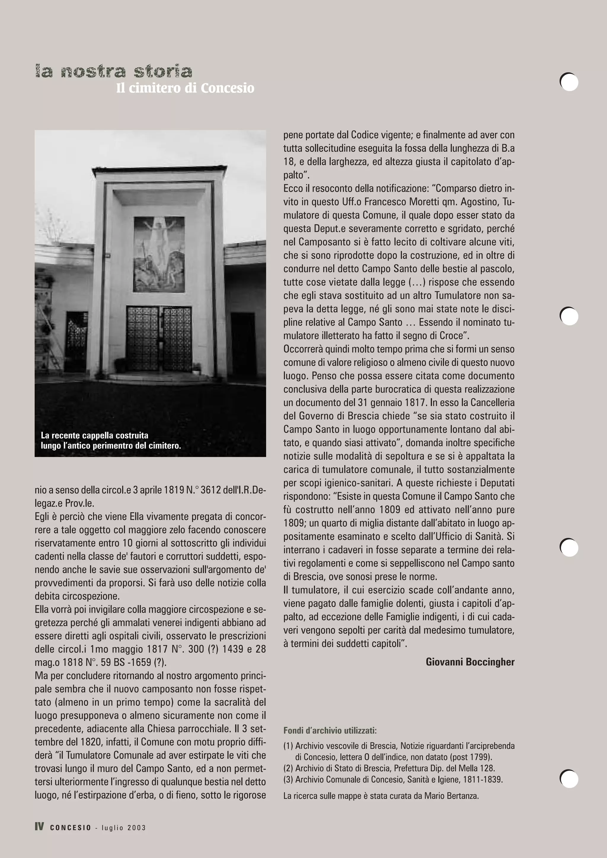 Il cimitero di Concesio | PDF