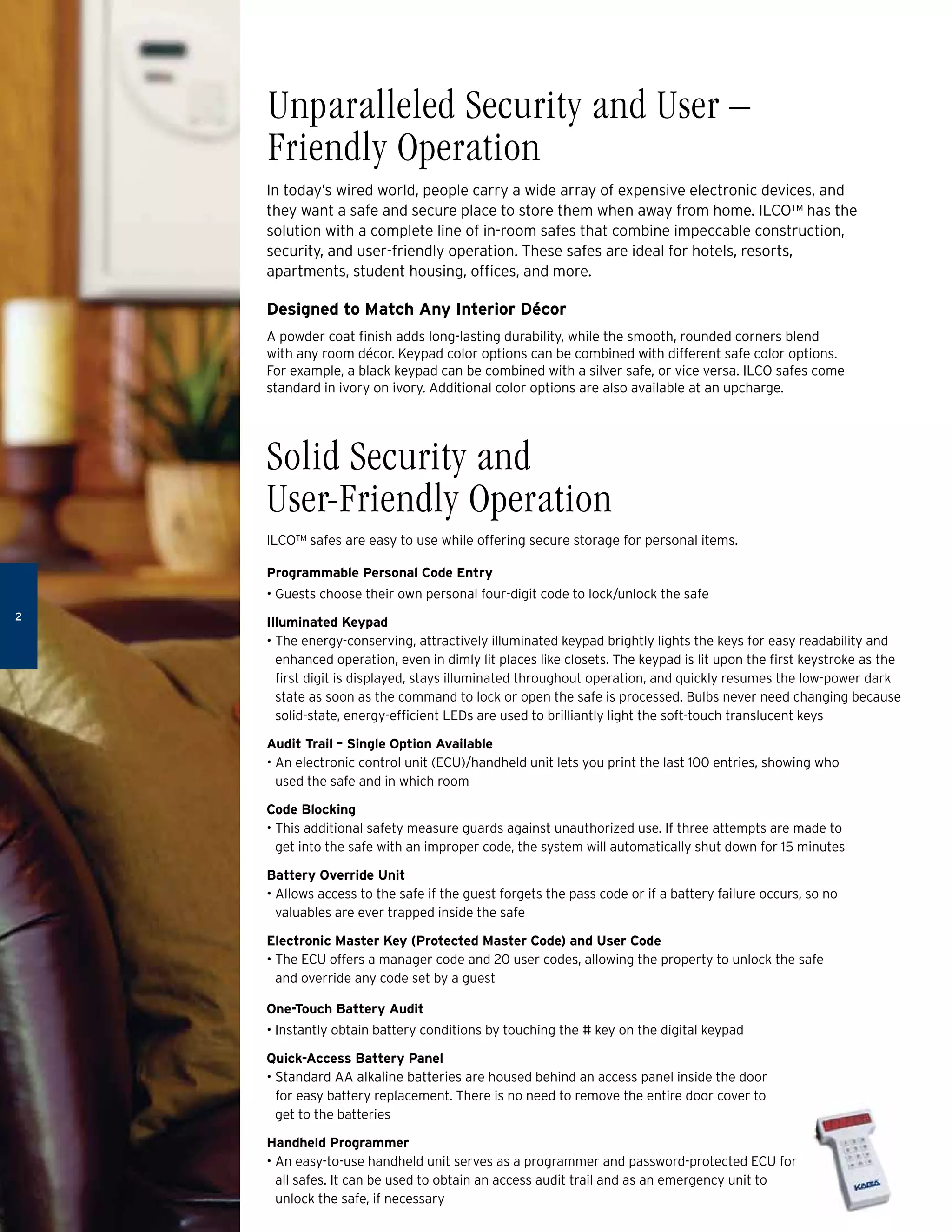 Ilco in-room-safes | PDF