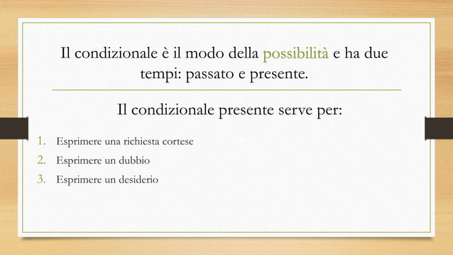 Il condizionale presente | PPTX | Television | Entertainment