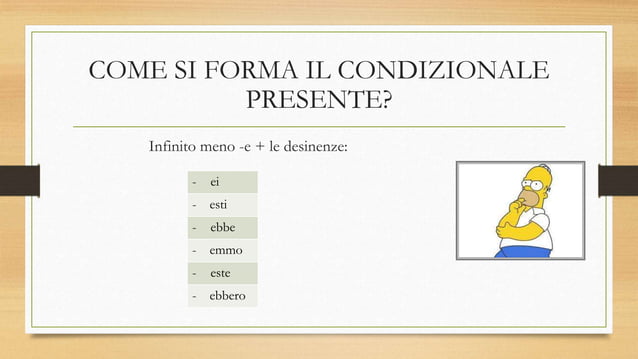 Il condizionale presente | PPTX | Television | Entertainment