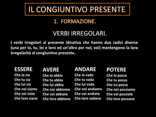 Il congiuntivo presente | PPT