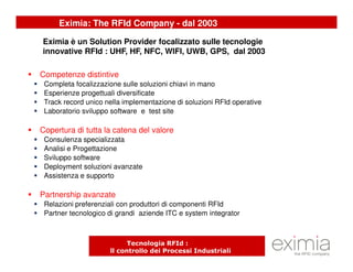 Il controllo dei processi industriali con la tecnologia rfid | PDF