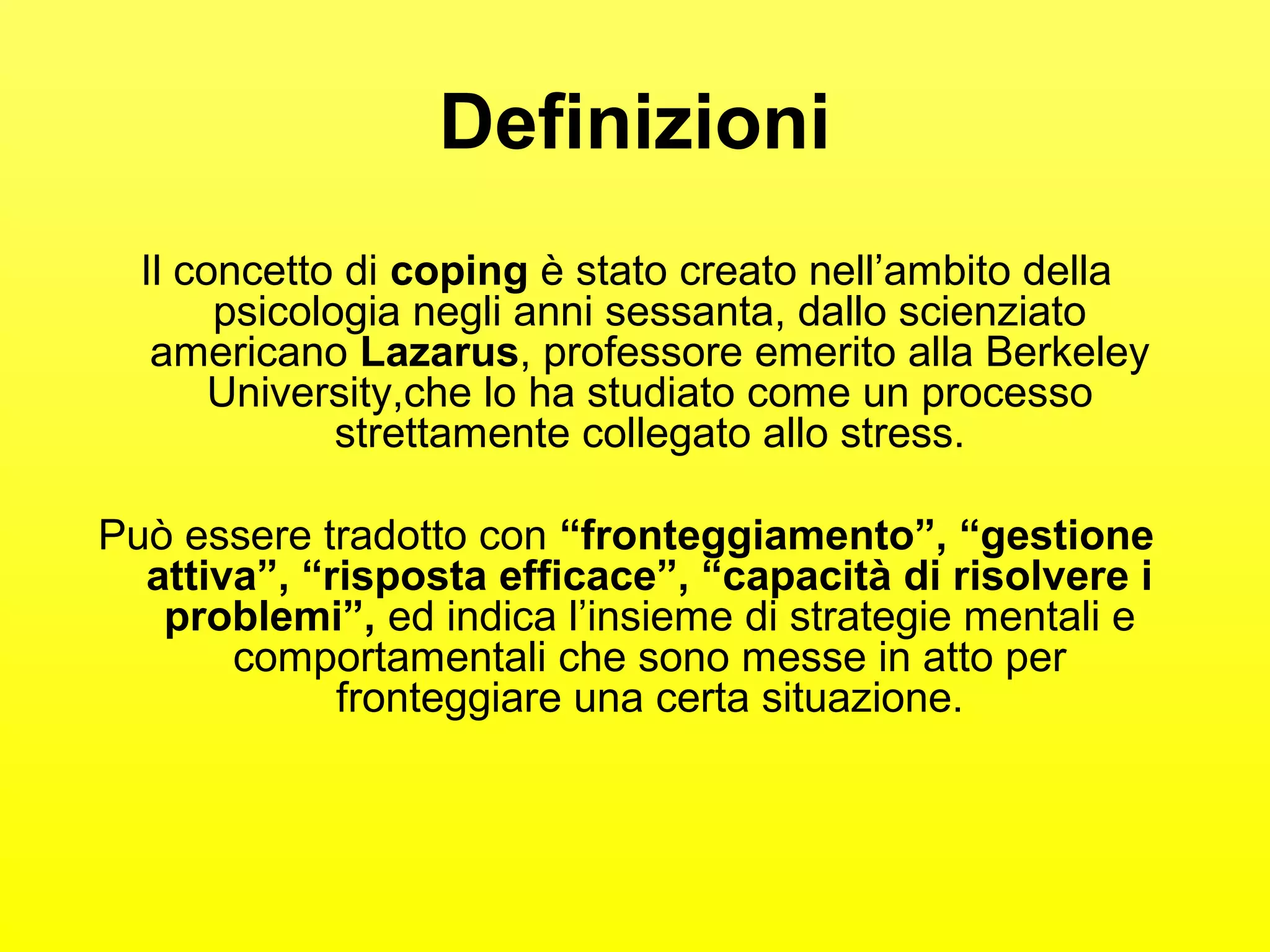 Il coping lezione | PPT