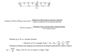 Influence line diagram of structure Analysis II | PPTX