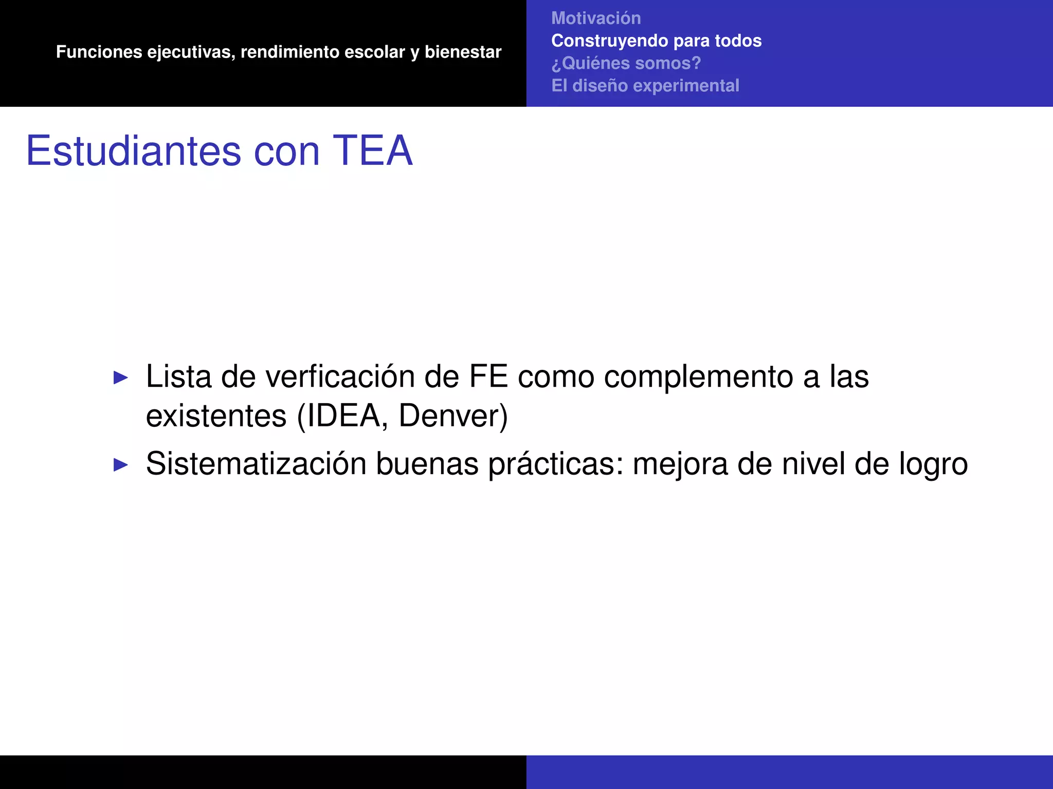 Funciones ejecutivas. rendimiento escolar y bienestar. | PPT