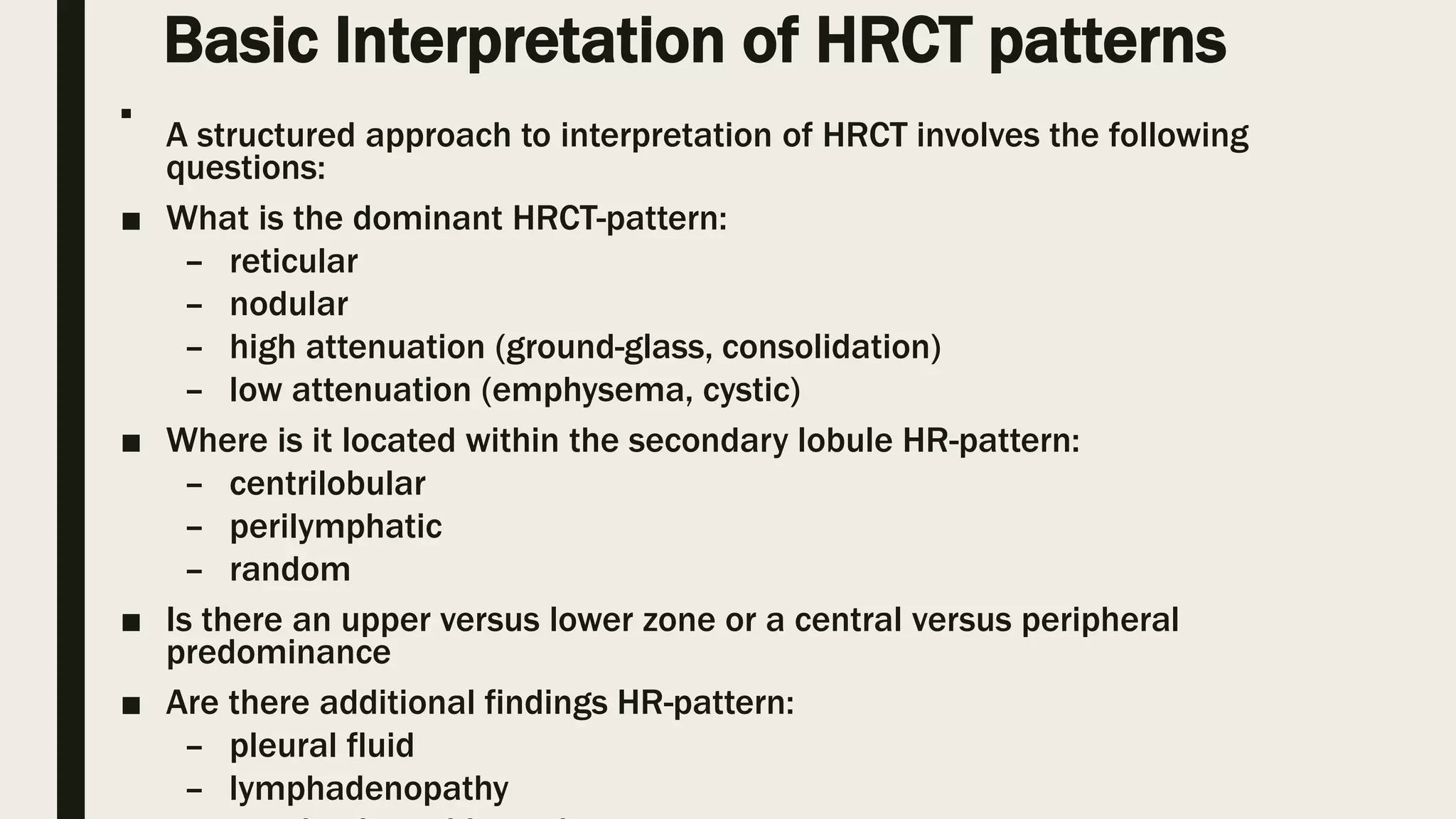 Interstitial lung disease and Occupational lung disease HRCT | PPTX
