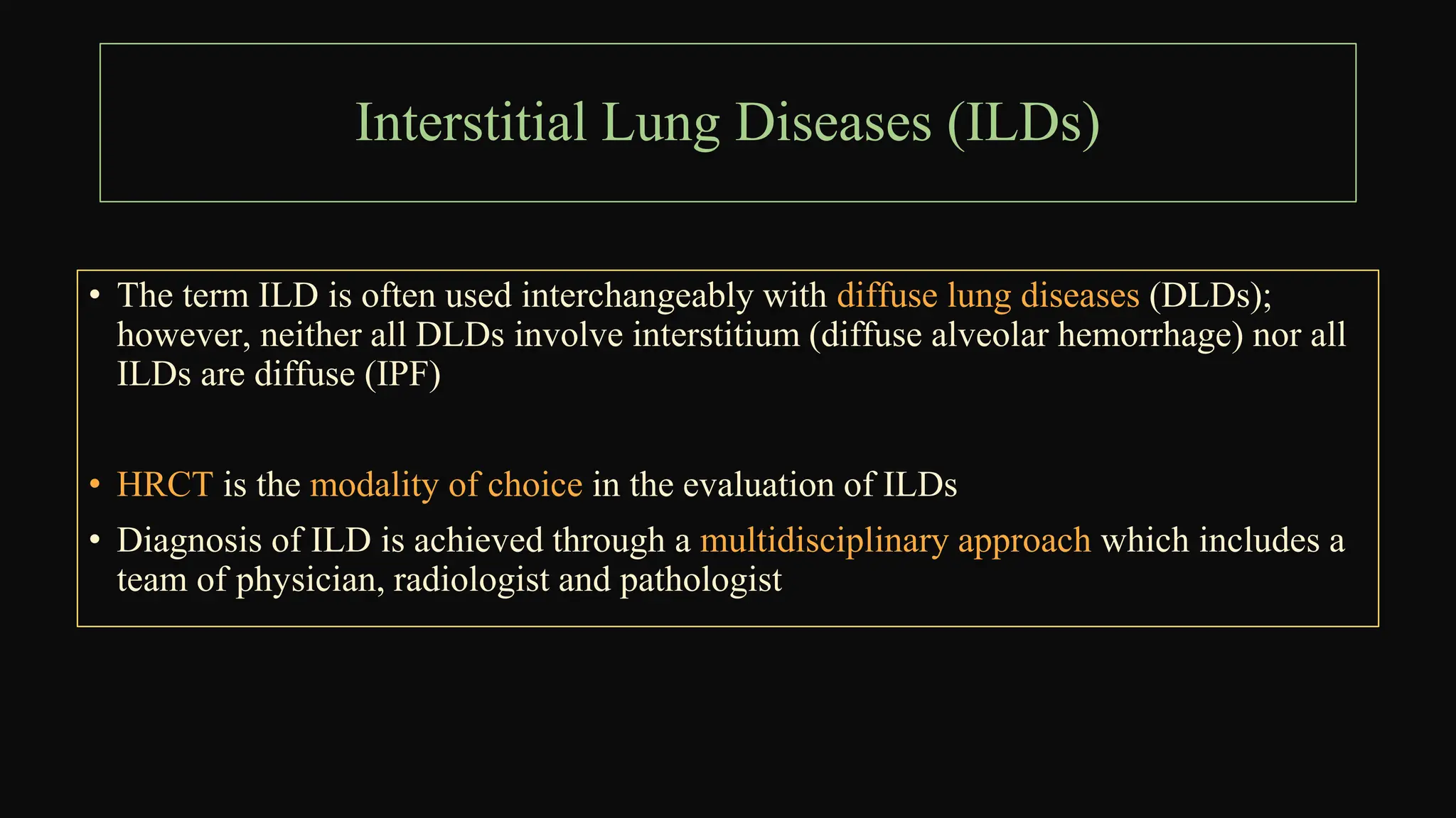 INTERSTITIAL LUNG DISEASE Pattern Approach main.pptx