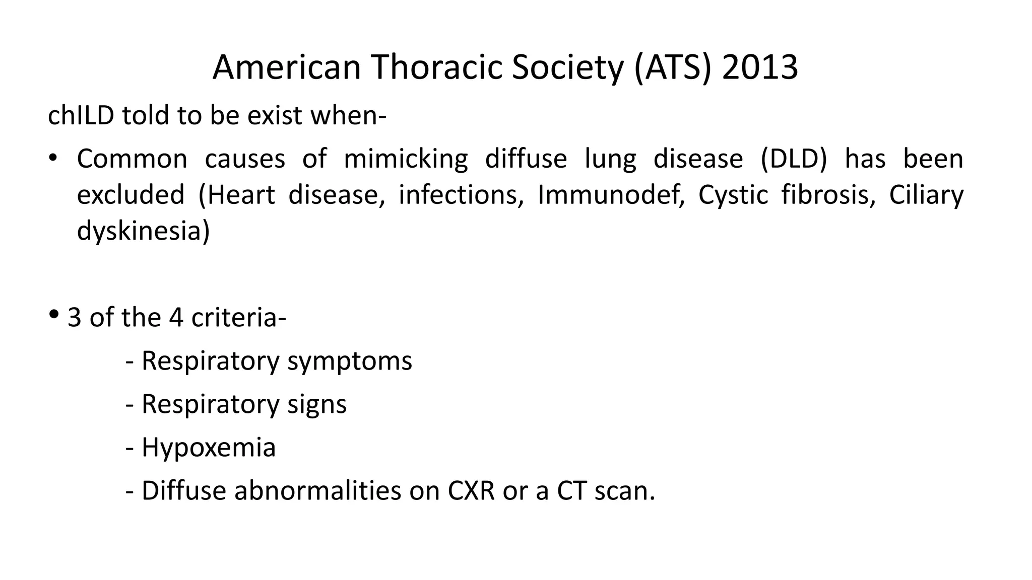 Childhood Interstitial lung disease (ILD) | PPTX