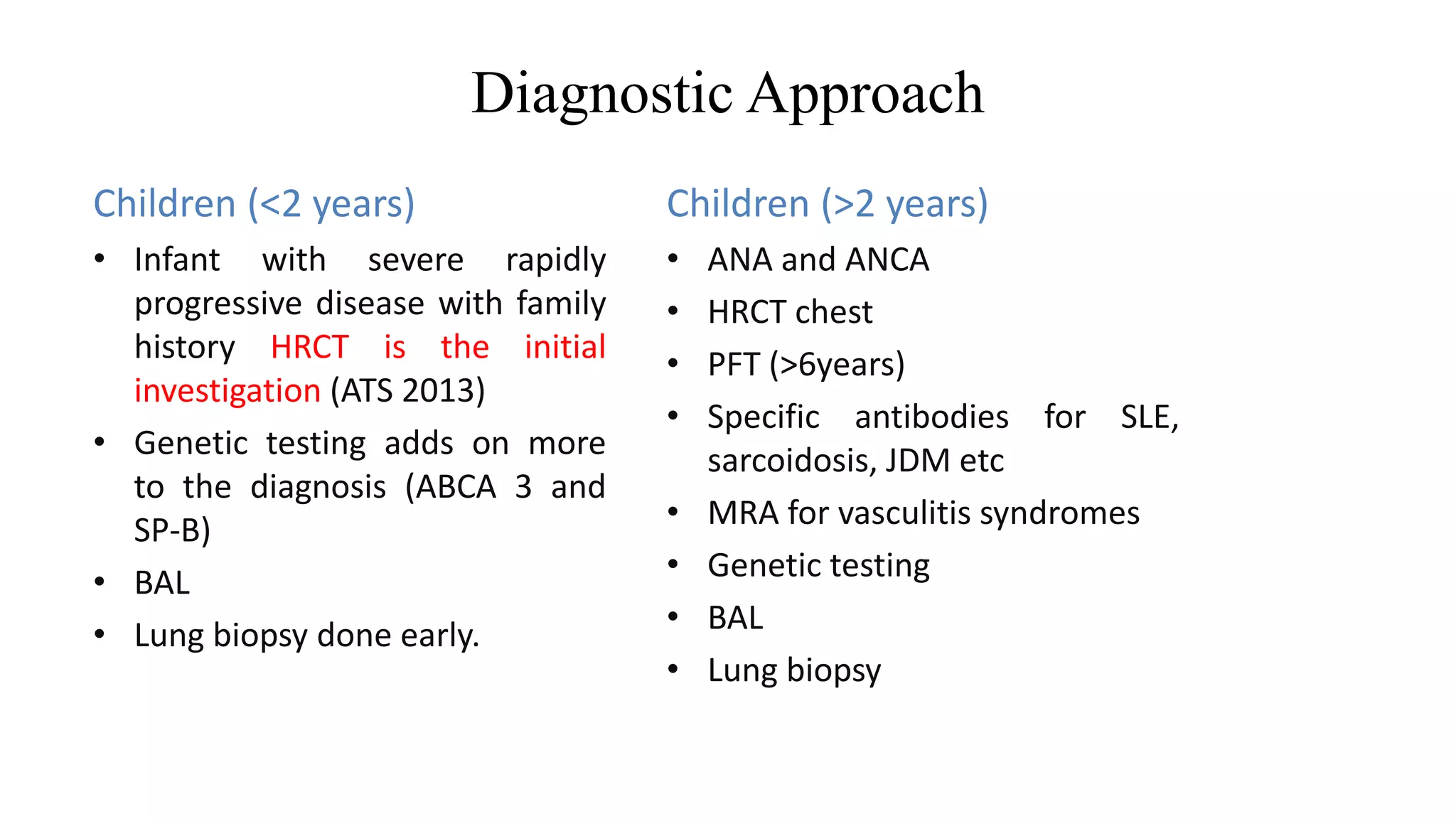 Childhood Interstitial lung disease (ILD) | PPTX