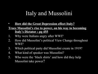 Il duce | PPT | Death, Injury, or Military Conflict | Sensitive Topics