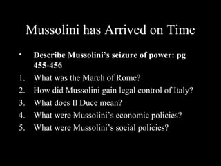 Il duce | PPT | Death, Injury, or Military Conflict | Sensitive Topics