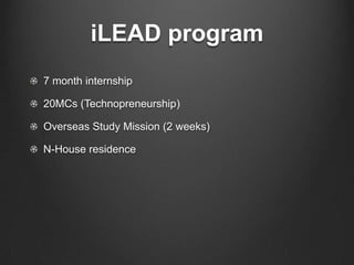 iLEAD Introduction 22nd August | PPT