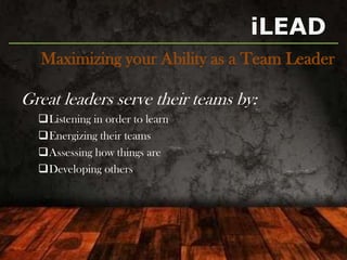 iLEAD: Team Leadership Development | PPTX