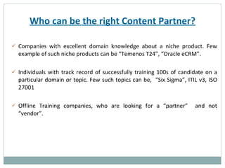 Content Partner Presentation | PPT