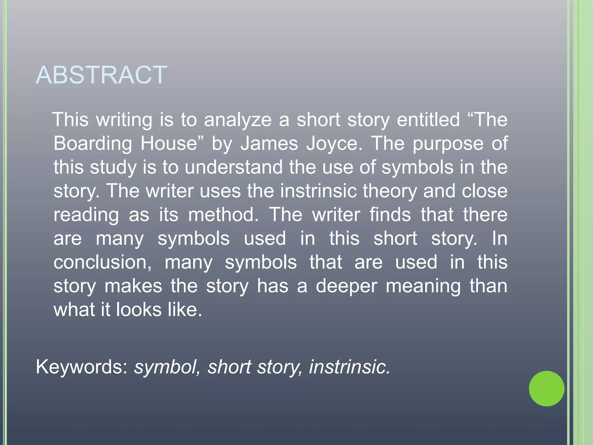 The Boarding House Story Analysis – VBCTN