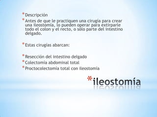 Ileostomía | PPTX
