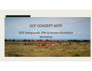 GCF Concept Note - Training-Workshop to Develop Concept Notes of ...