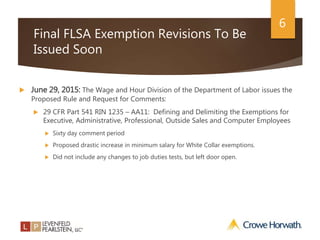 IL ESOP 2016 Fair Labor Standards Act Regulations | PPTX